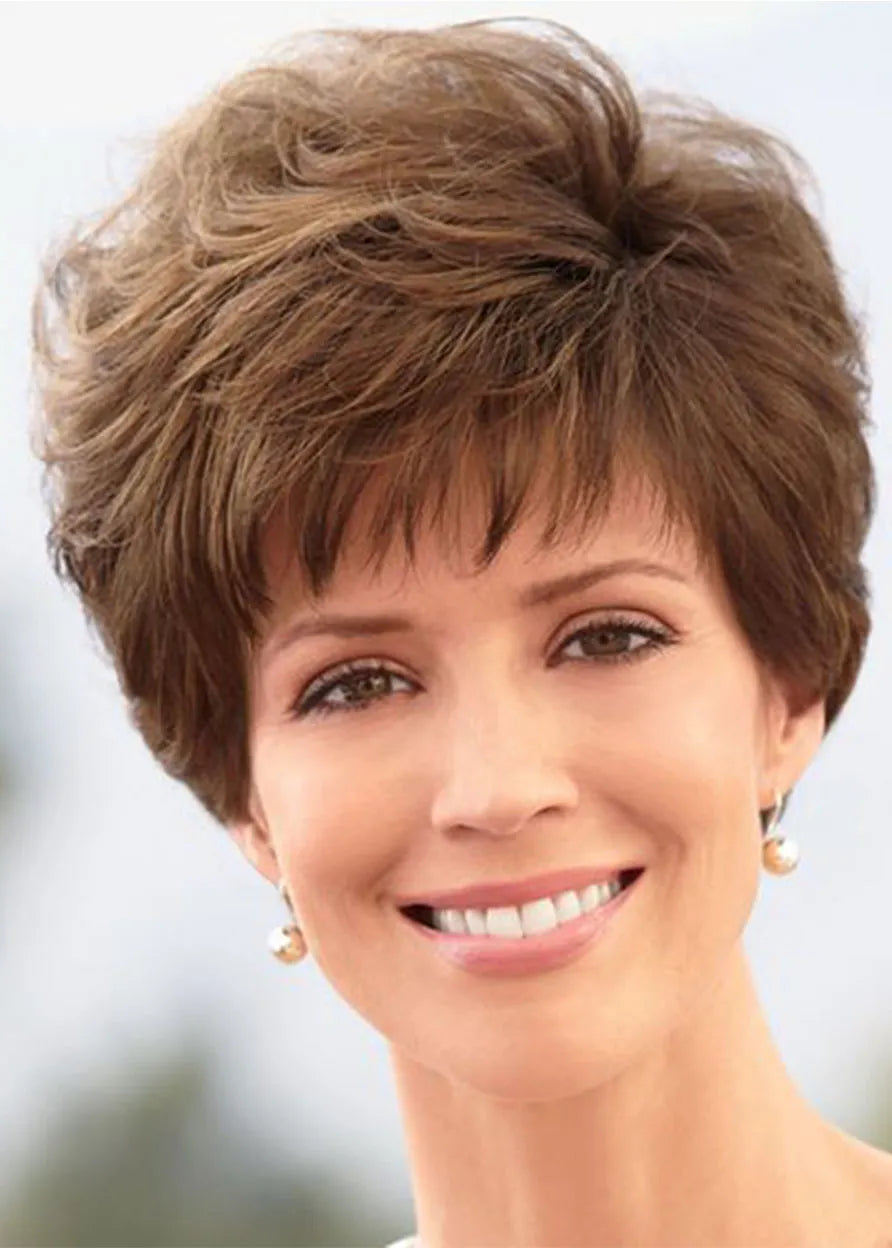 womens-pixie-cut-wigs-short-stylish-fluffy-layer-wig-straight-synthetic-hair-capless-wigs-with ...