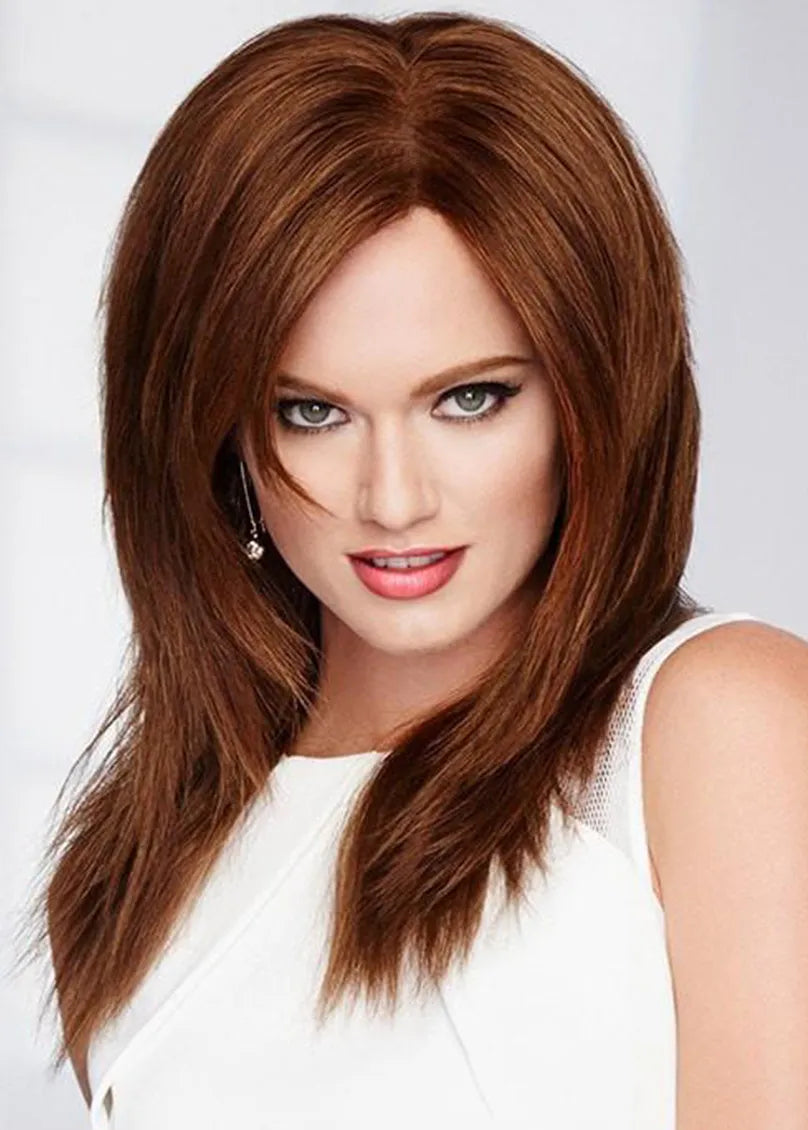 medium-hairstyle-womens-natural-straight-synthetic-hair-capless-wigs ...